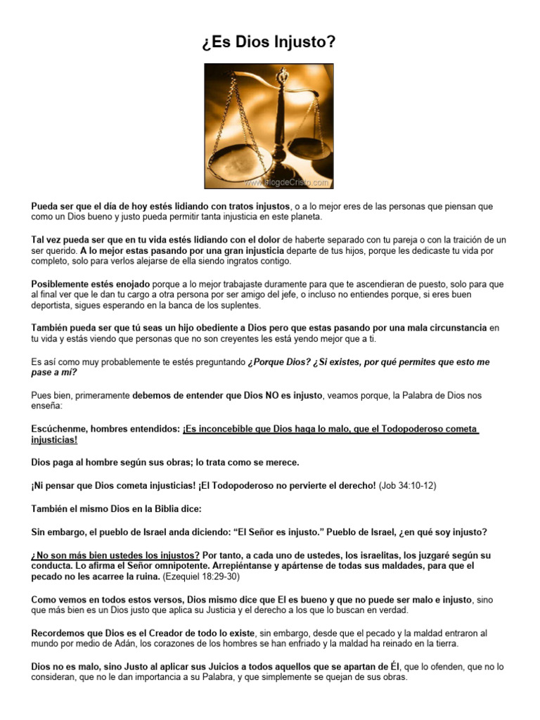 53 - 20120204 - Es Dios Injusto | PDF | Pecado | Dios