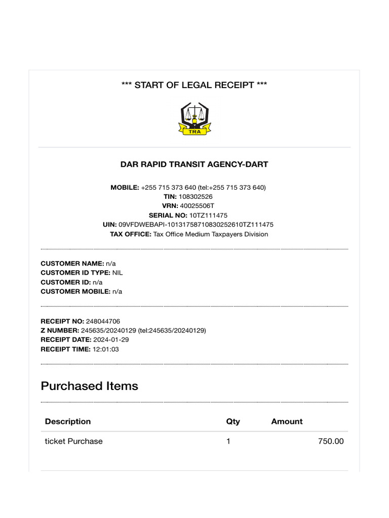 Efd Receipt Verification Pdf