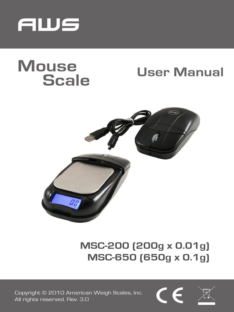 MouseScale Manual v3.0 | PDF | Weight | Calibration MouseScale Manual v3.0 | PDF | Weight | Calibration