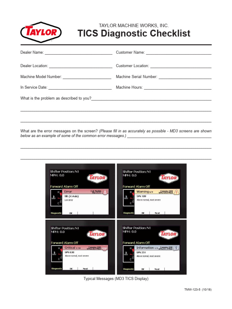 Tmw 123 Tics Diagnostic Checklist Pdf Computing Computer Science