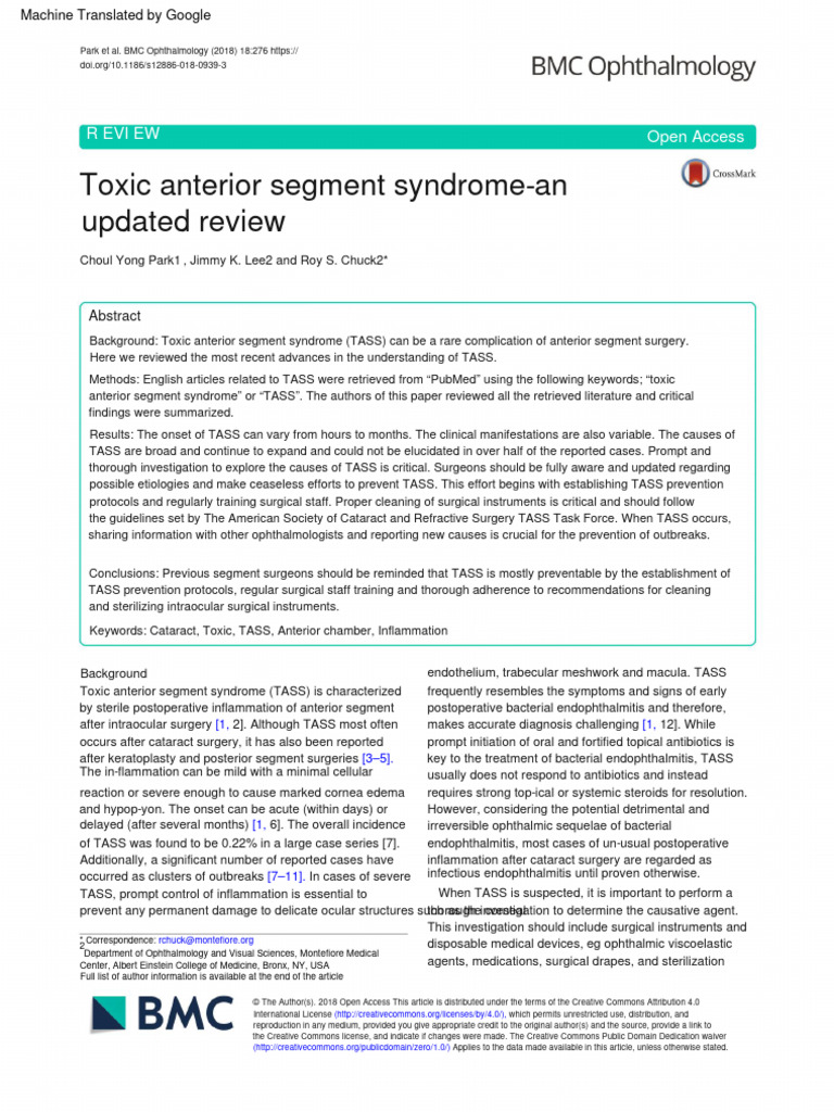 Tass | PDF | Cornea | Surgery