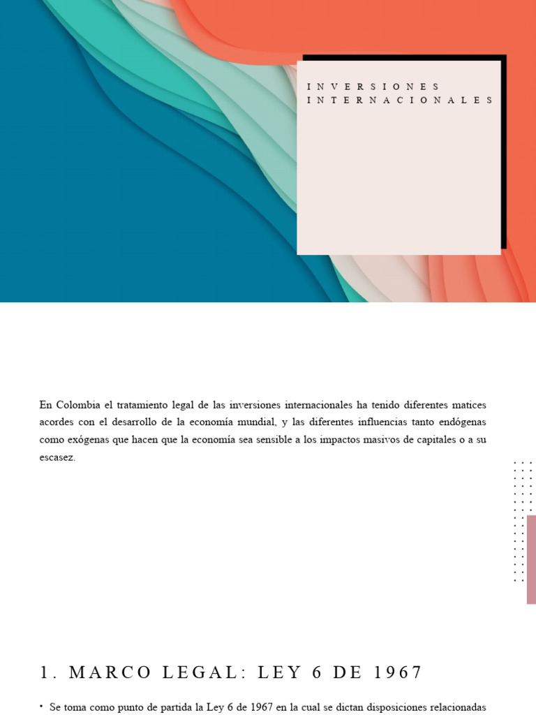 Inversiones Internacionales | PDF | Colombia | Inversiones