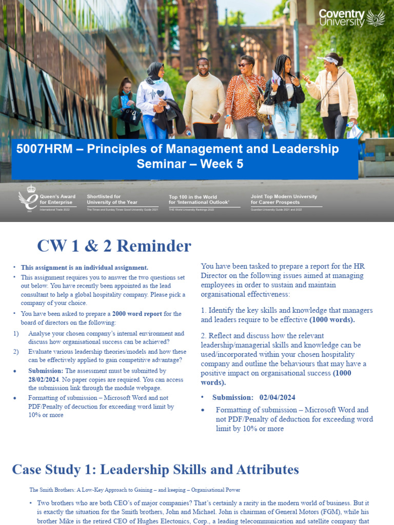 Week 5 - Seminar Activities | PDF | Leadership