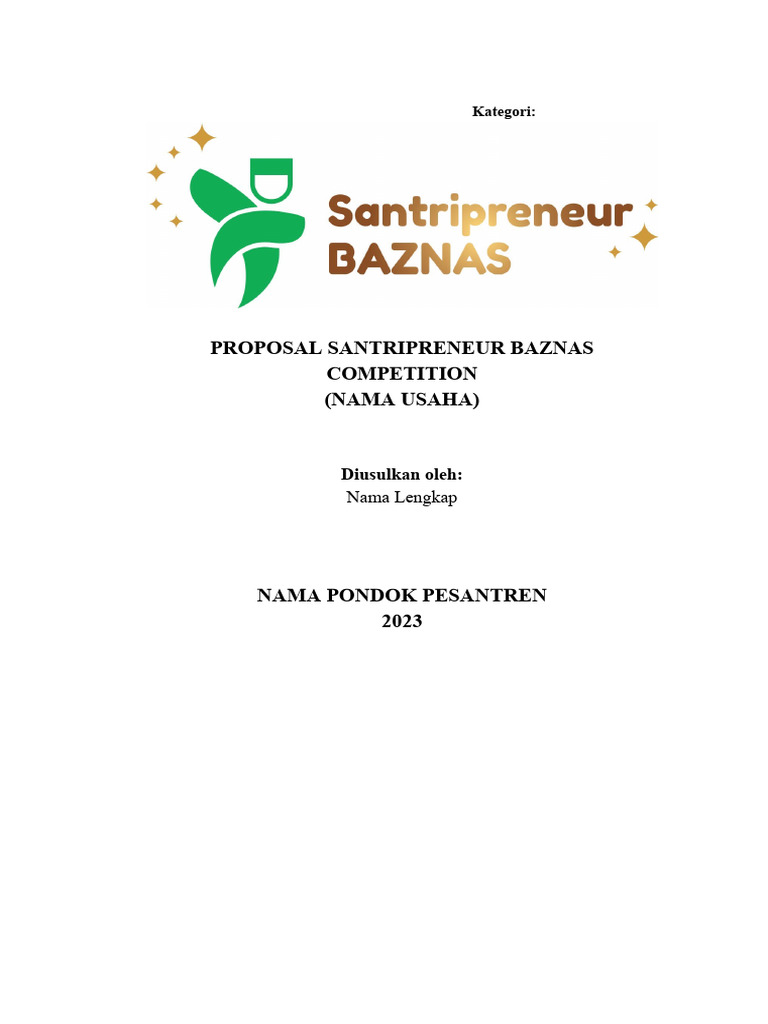 Format Proposal Bisnis Plan | PDF