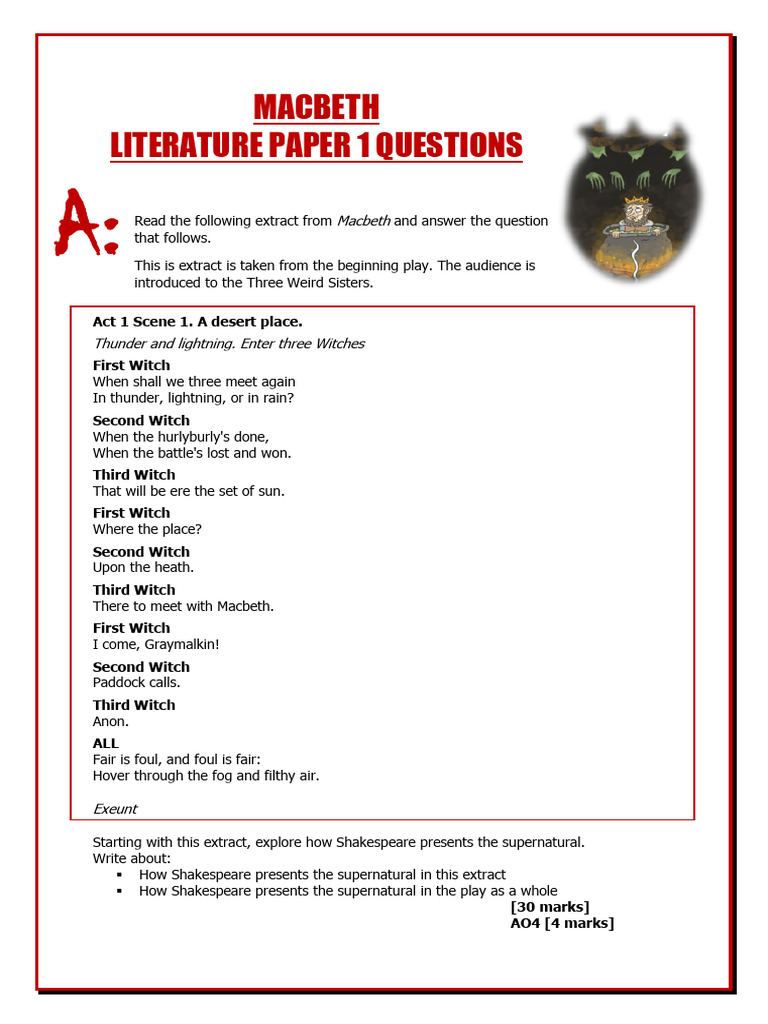 Macbeth Questions | Download Free PDF | Macbeth | Shakespearean Tragedies