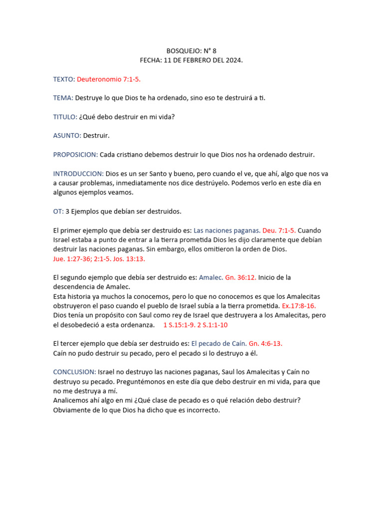 Bosquejo 8 | PDF