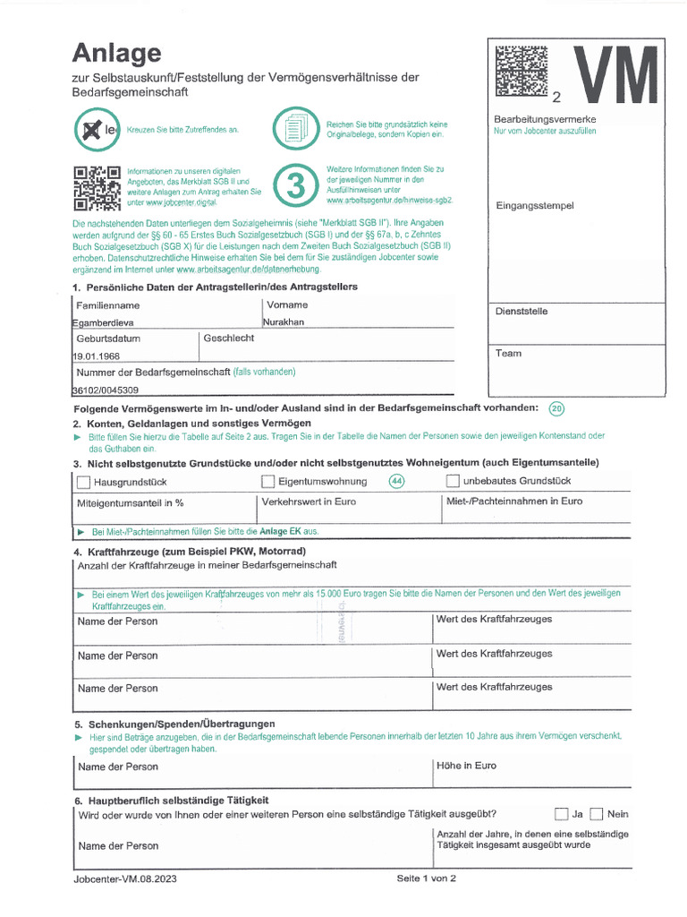 1 Nurakhan Egamberdieva Anlage-VM | PDF