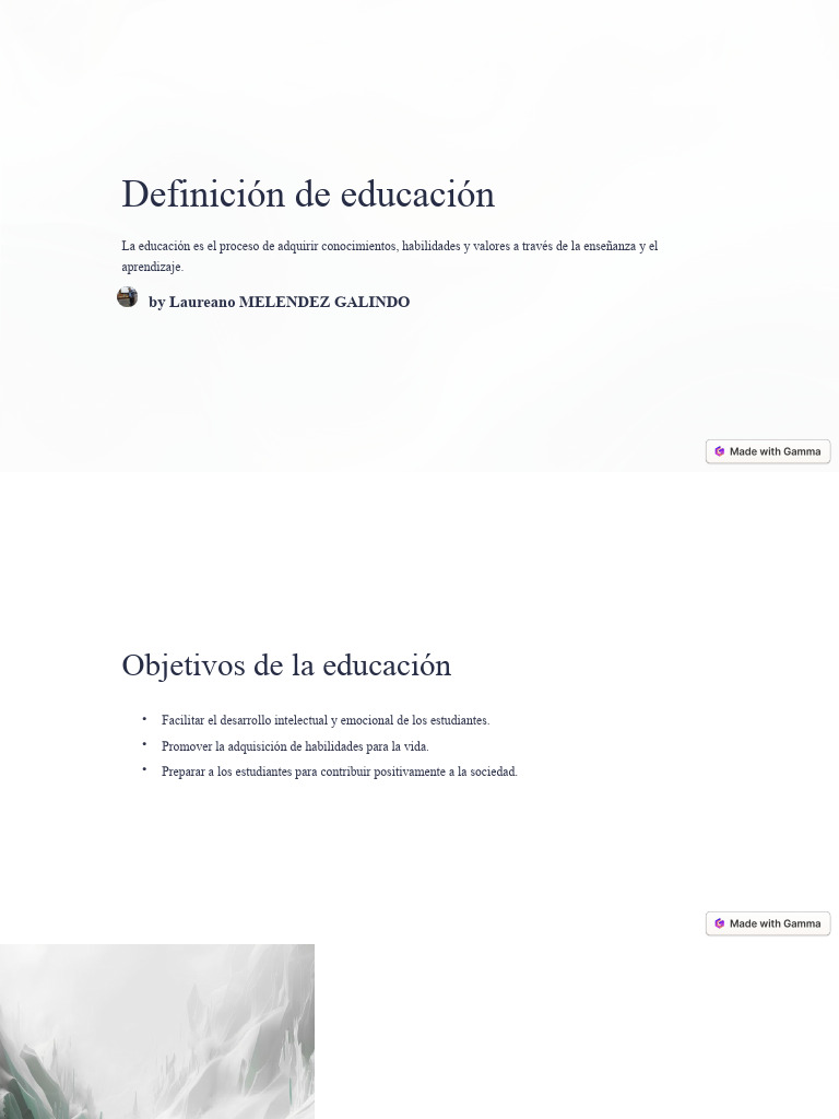 Definicion de Educacion | PDF