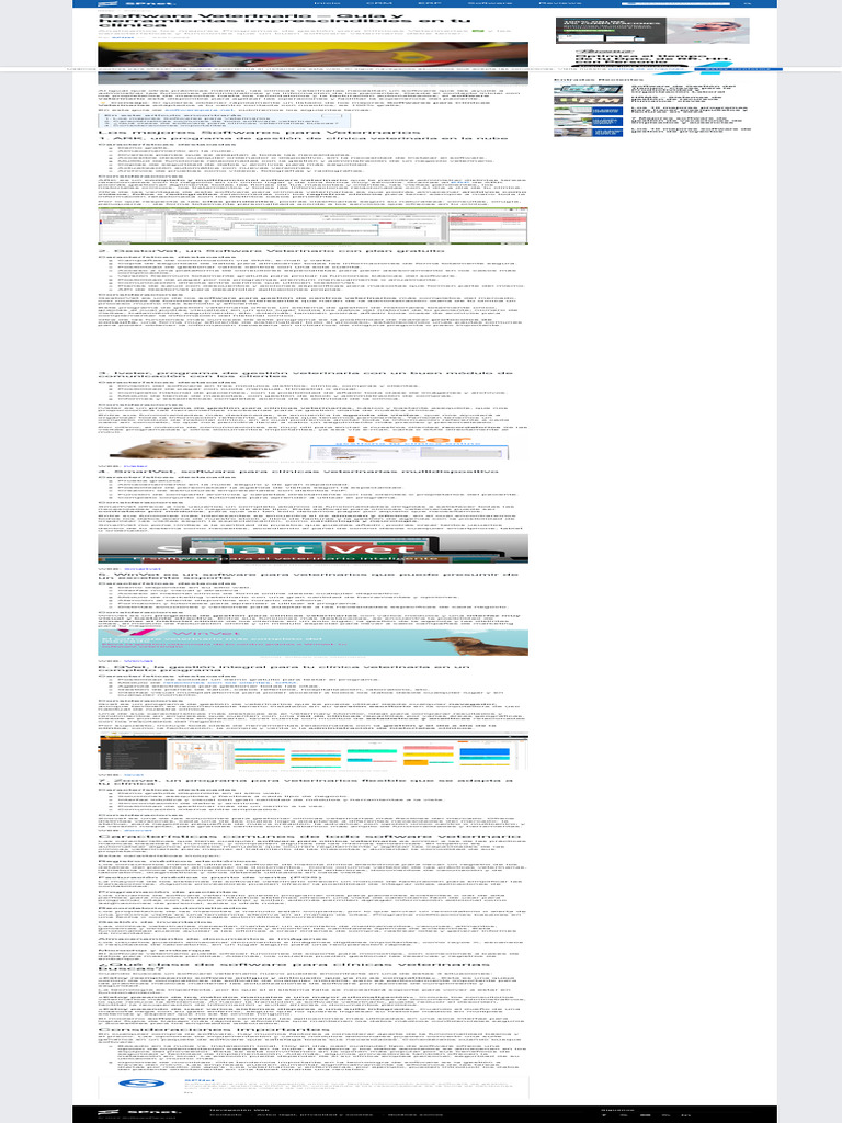 Software Veterinario - Mejores Programas para Clínicas 2024 | PDF | Software | Computación en la ...