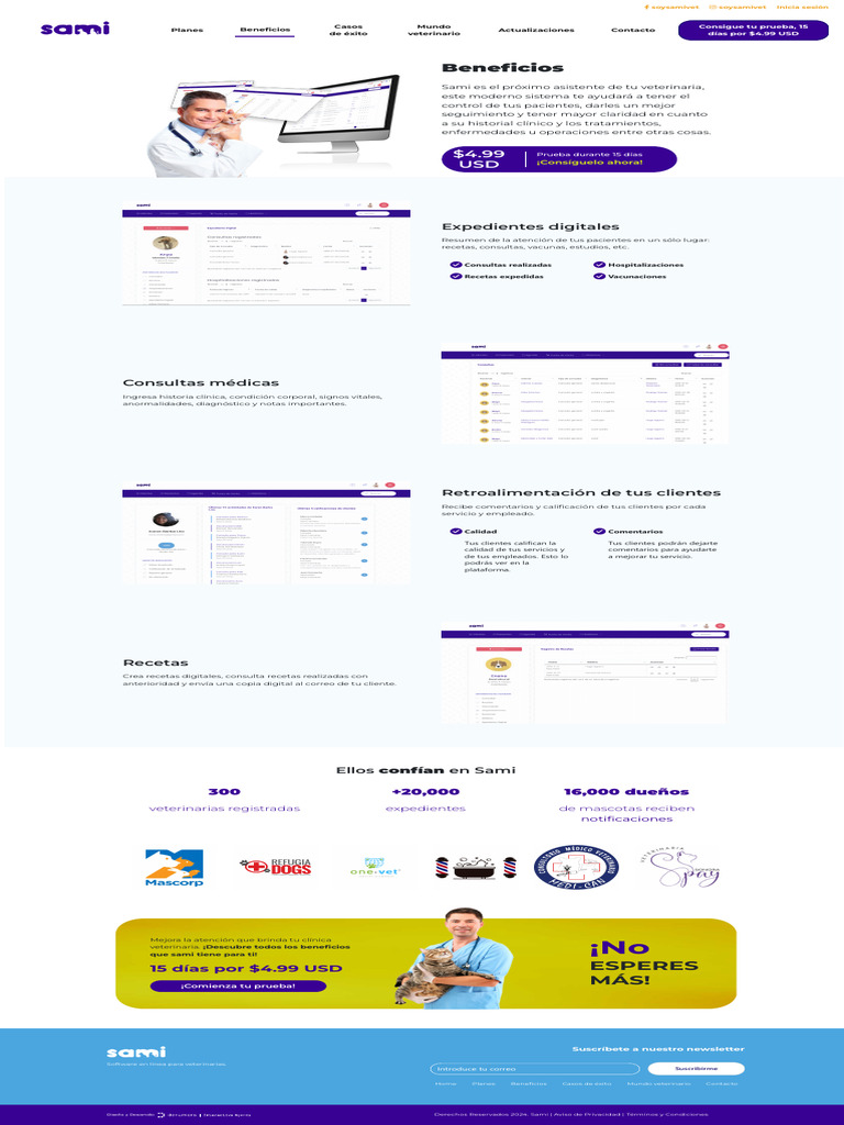 Beneficios y Características de Sami Software Veterinario. - Sami1 | PDF | Especialidades ...