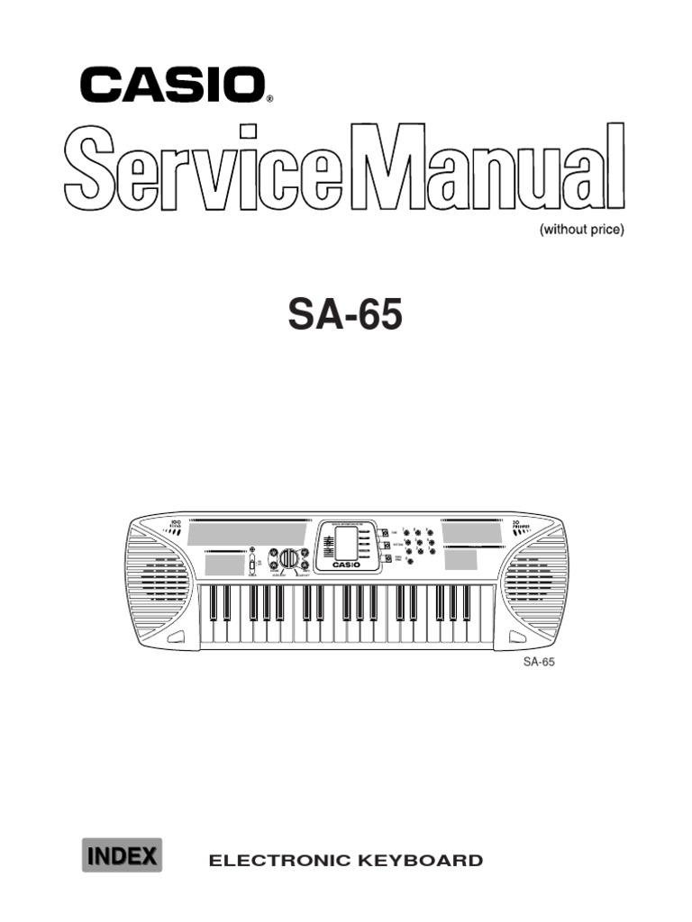 Casio SA-65 Service Manual | PDF | Power Supply | Amplifier
