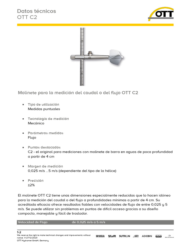Ott OTT C2 | PDF | Ingenieria Eléctrica | Bienes manufacturados
