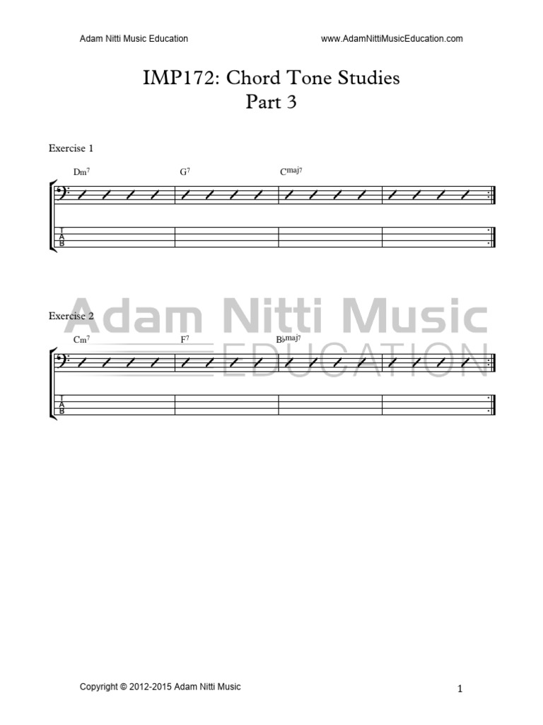 IMP172 Chord Tone Studies 3 | PDF | Elements Of Music