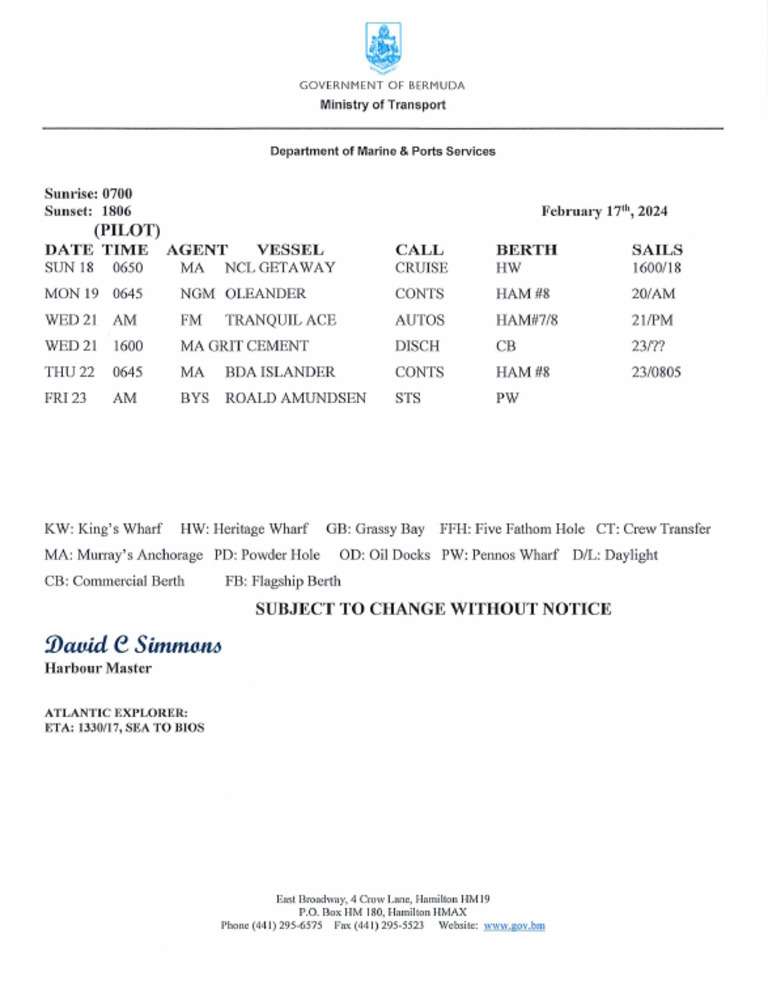 Weekly Shipping February 17 2024 | PDF
