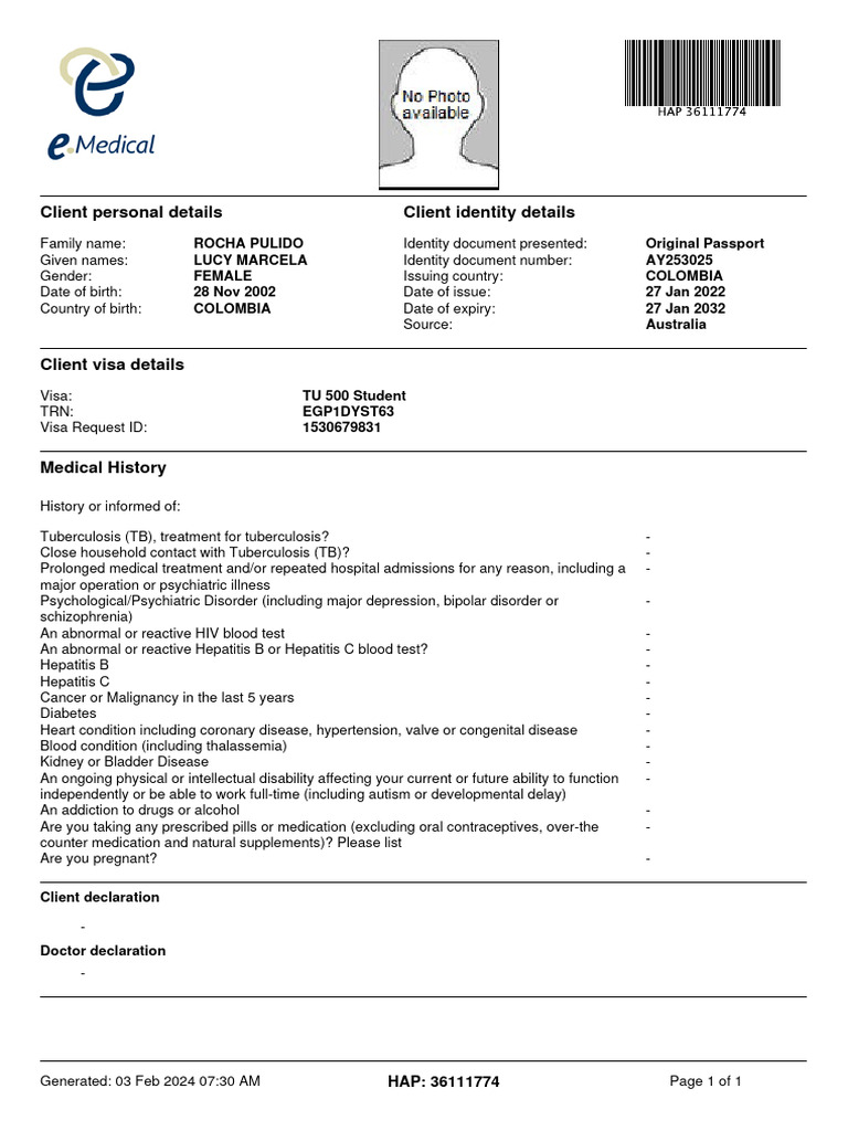 Hap - Rocha Pulido Lucy Marcela | PDF | Mental Disorder | Hepatitis