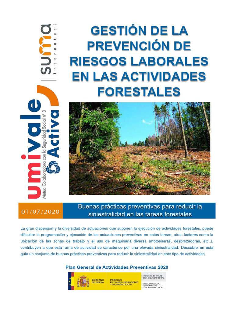 Gesti N de La PRL en Las Actividades Forestales | PDF | Fuego fatuo | Tractor