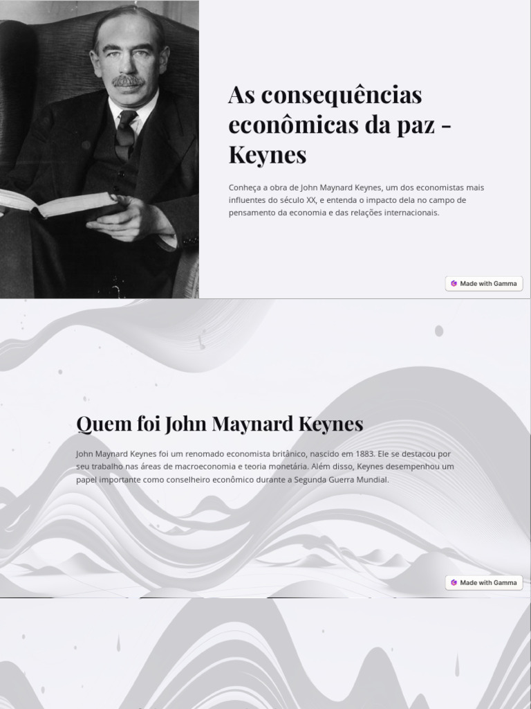 As Consequencias Economicas Da Paz Keynes | PDF | Economia keynesiana | John Maynard Keynes