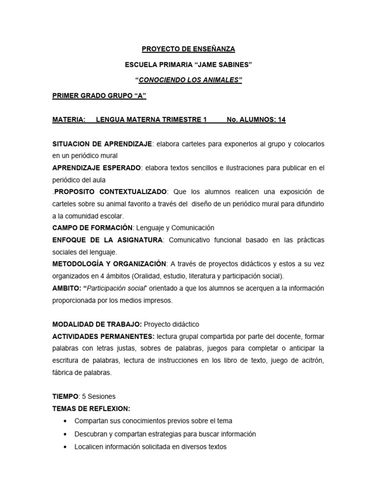 Carteles de Animales para Periódico Mural | PDF | Evaluación | Salón de ...