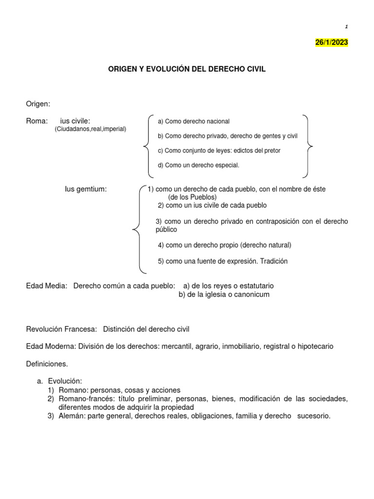 Derecho Civil I Clases 1 2 3 4 5 6 7 SS (1) (1) | PDF | Derechos | Derecho Civil (Common Law)
