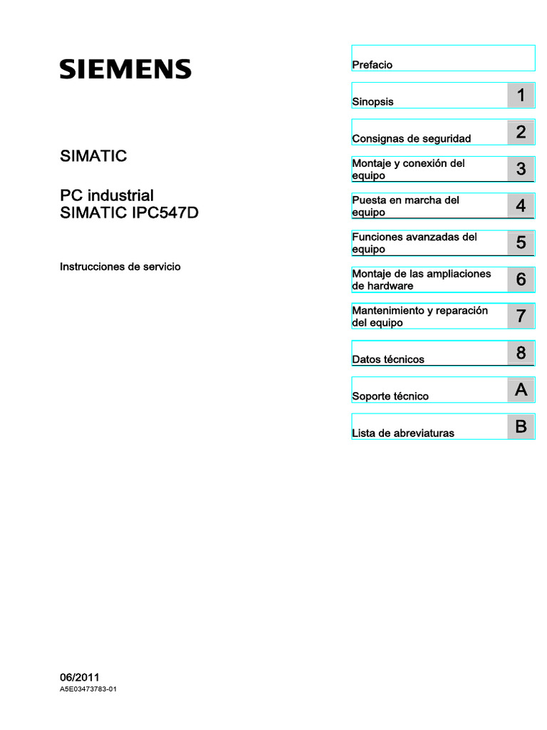 PC Industrial Simatic Ipc547d | PDF | Electrónica | Informática