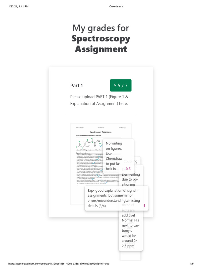 Spectroscopy Assignment Feedback | PDF | Science | Scientific Techniques