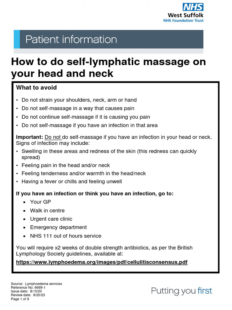 6660 1 How To Do Self Lymphatic Massage On Your Head and Neck | PDF ...