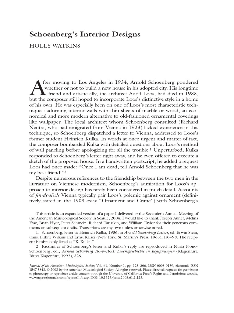 Watkins+ +Schoenberg+and+Architecture+ +2008 | PDF | Expressionism