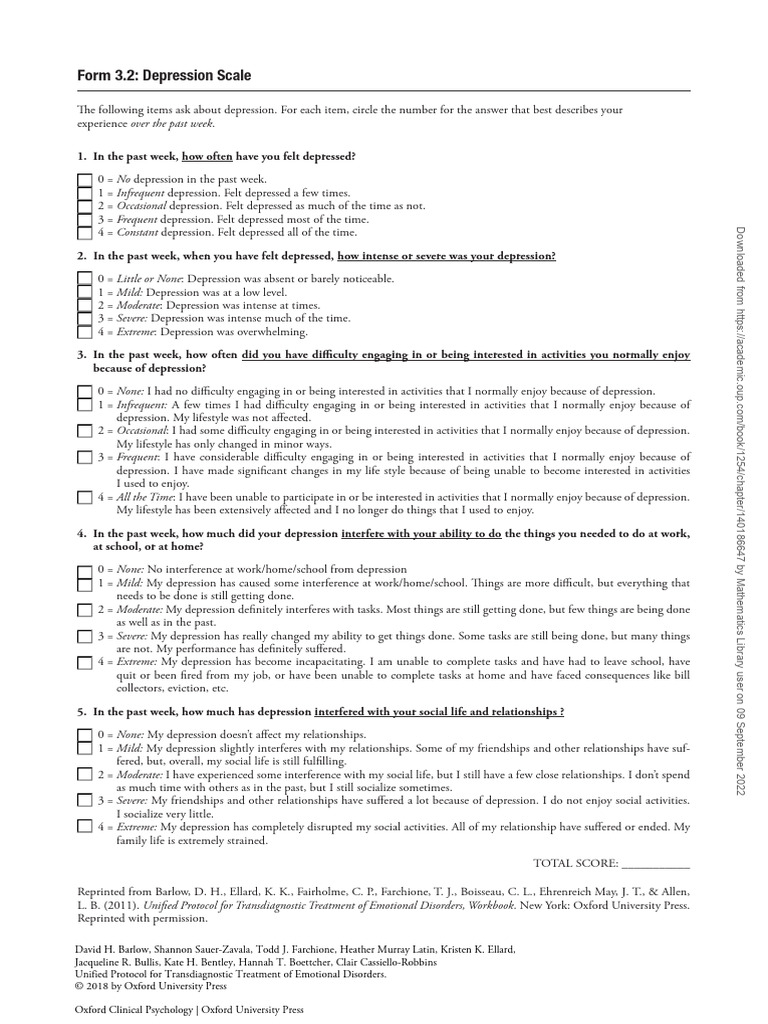Depression Scale_3.2_UP | PDF | Major Depressive Disorder | Social ...