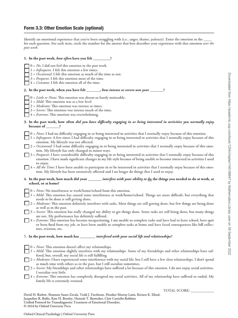 Other Emotion Scale Opt - 3.3 - UP | PDF | Emotions | Behavioural Sciences