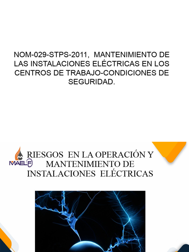 Nom-029 Mantenimiento Electrico Actualizada | PDF | Electricidad | Corriente eléctrica