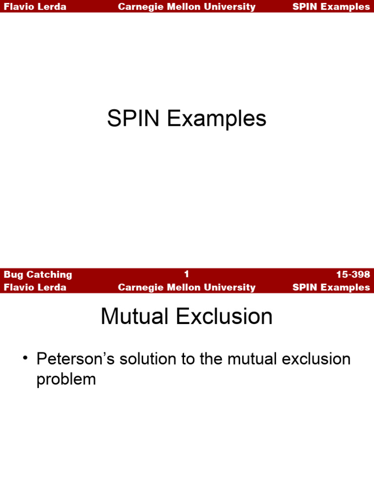 SPIN Examples | PDF