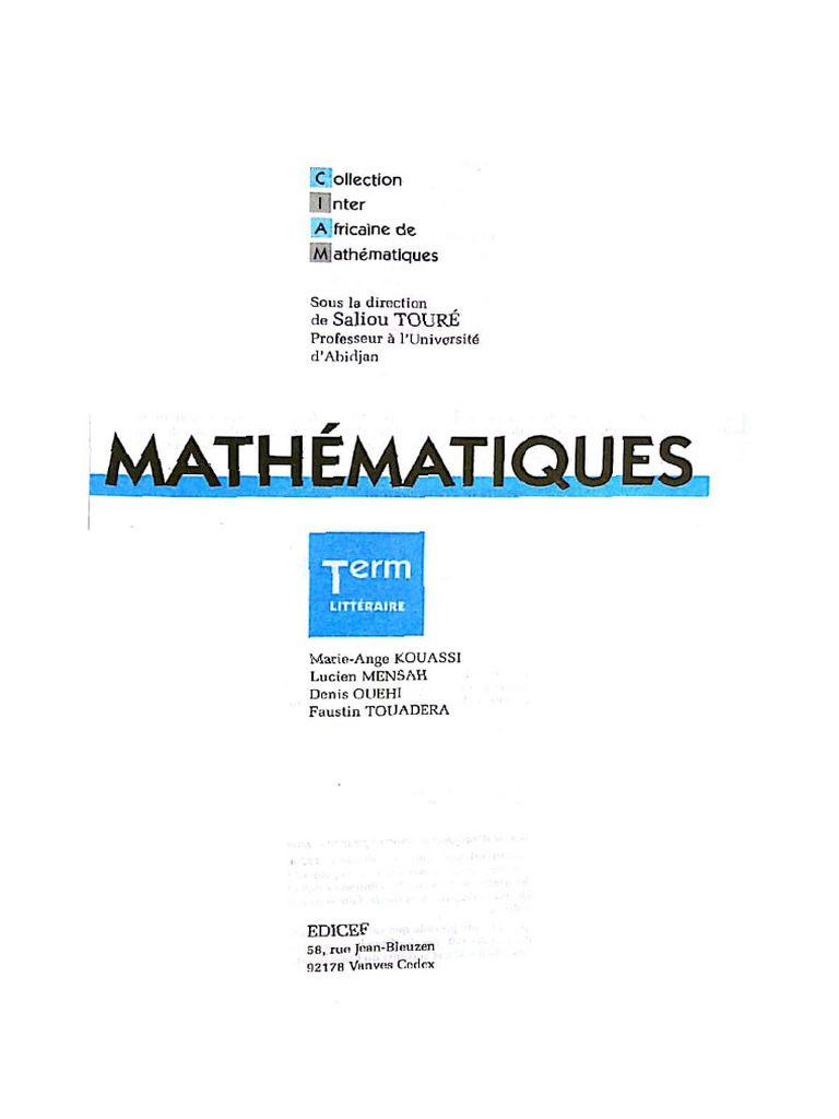 Ciam Terminale L (Litteraire) (Biblio-Sciences - Org) | PDF