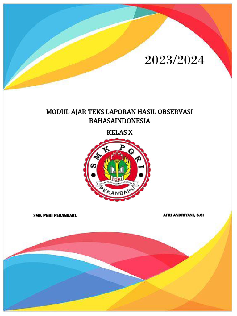 Modul Ajar Bahasa Indonesia SMK Kelas X | PDF