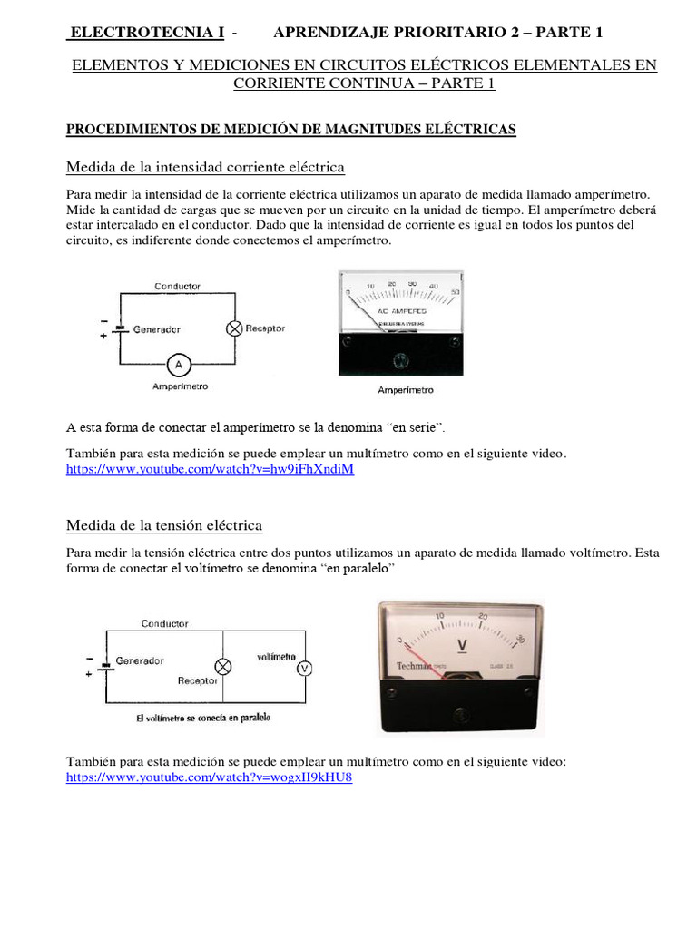 Electrotecnia I - Apuntes de Teorã A - AP2 - P1 - ELEMENTOS Y ...