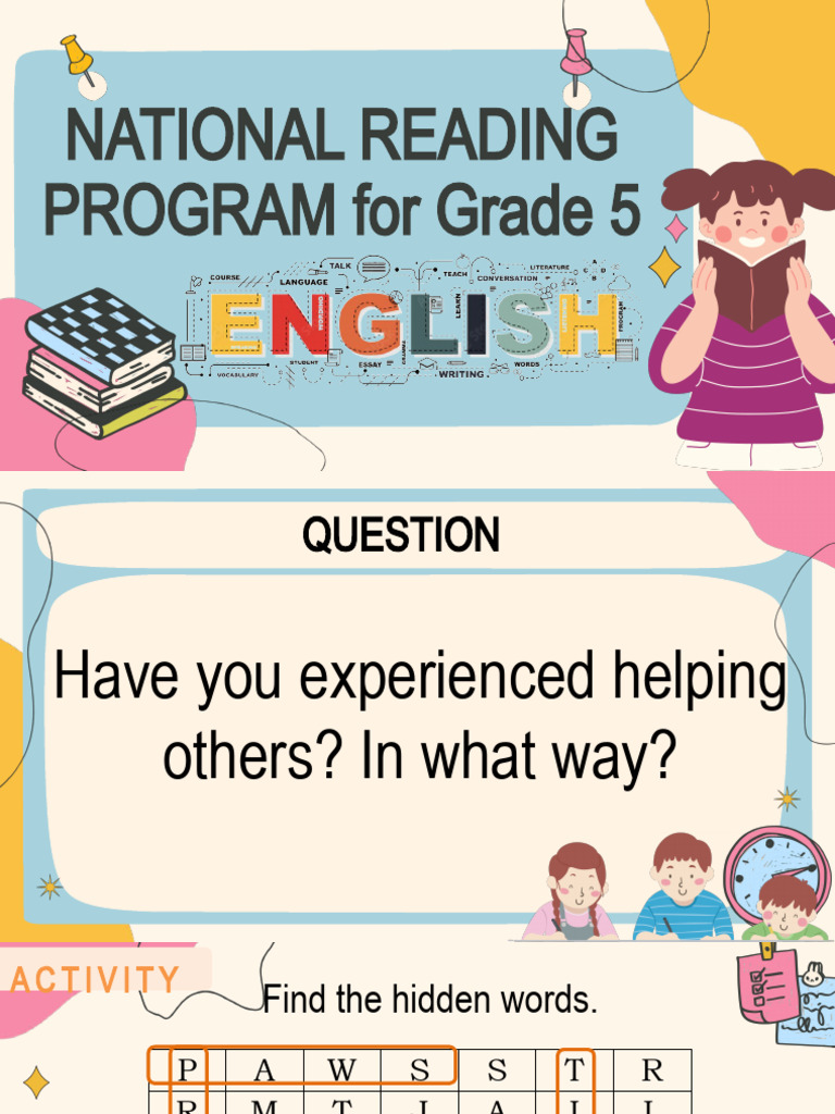 READING ENGLISH Catch Up Friday WEEK2 | PDF | Lion