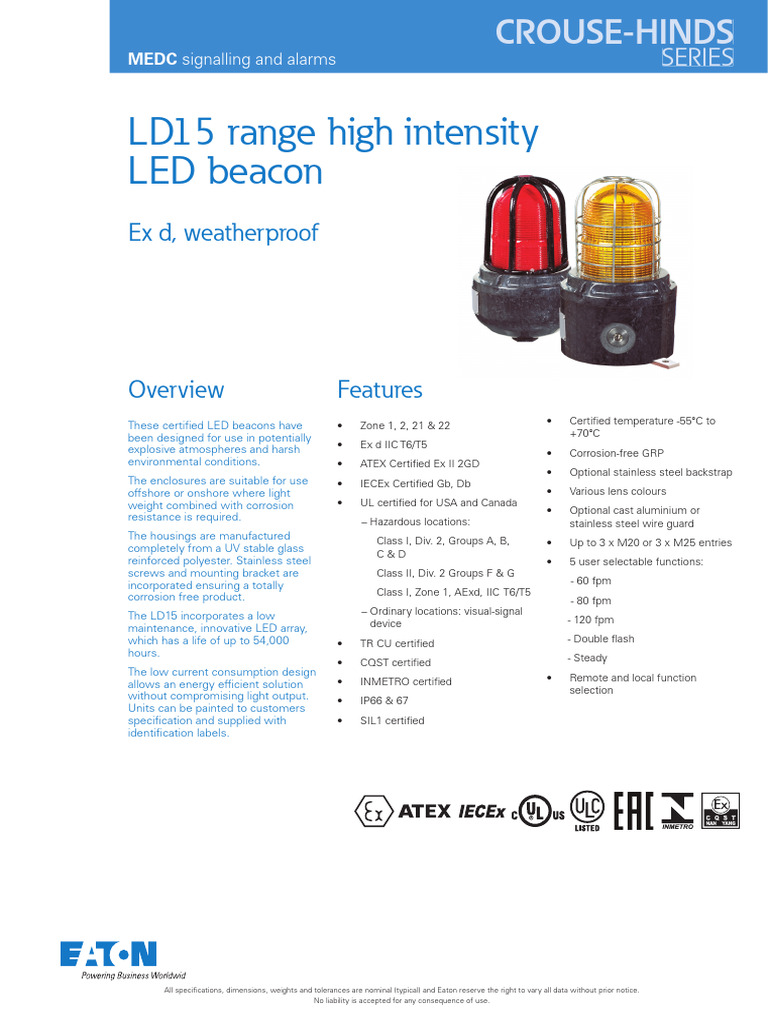 High-Intensity LED Beacons for Hazardous Areas | PDF | Alternating ...