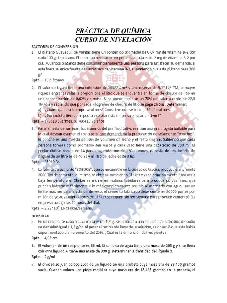 Practica P.S.A Upea-Etn Quimica | PDF | Celsius | Agua