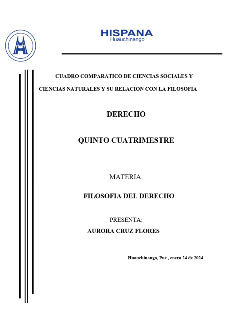 Cuadro Comparativo de Folosofia Del Derecho | PDF | Science | Ciencias Sociales