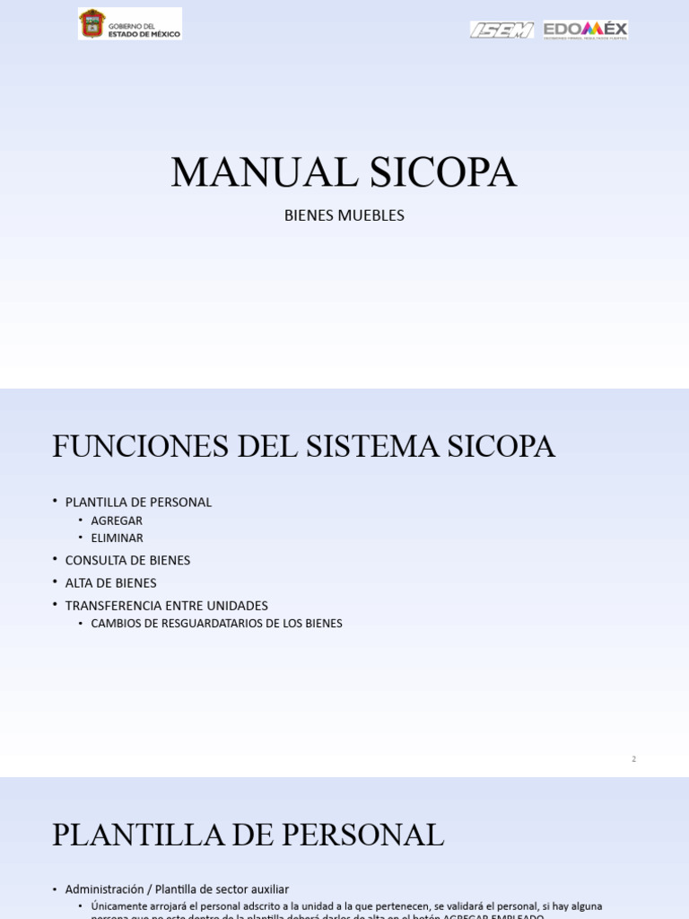 Manual de Funciones del Sistema SICOPA | PDF | Informática | Ciencias ...