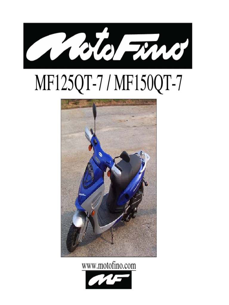 Motofino MF 125QT-7 Owner | PDF | Brake | Throttle