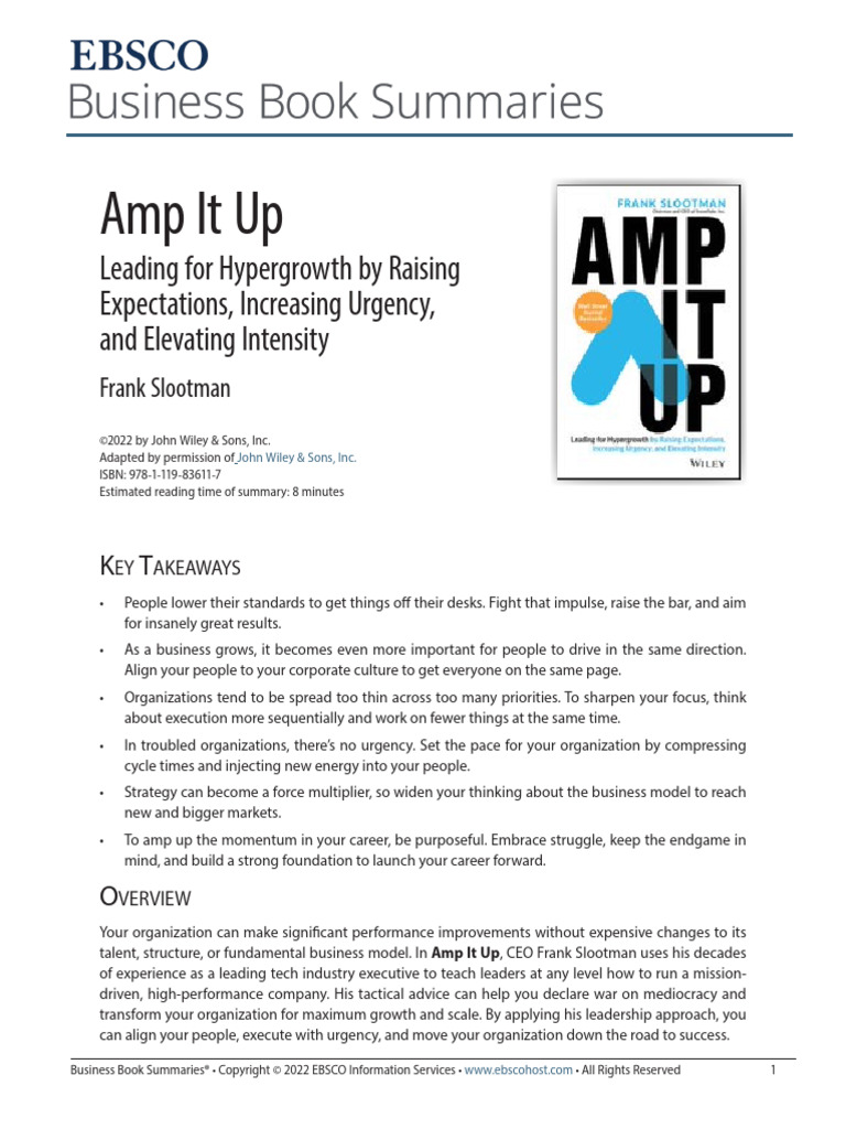 Amp It Up | PDF | Sales | Copyright