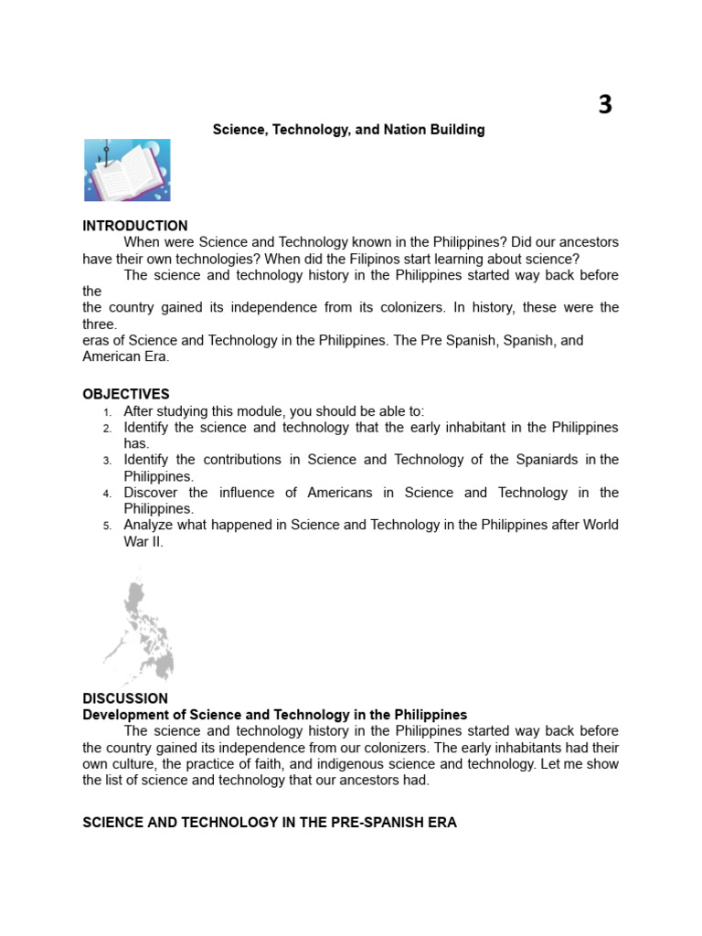 STS MODULE 3 Science, Technology, and Nation-Building | PDF | Philippines | Agriculture