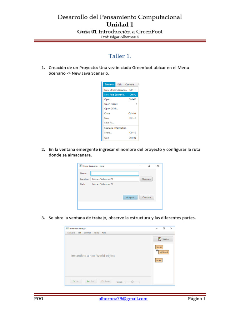 Introducción a GreenFoot: Guía Práctica | PDF | Ingeniería de software | Informática