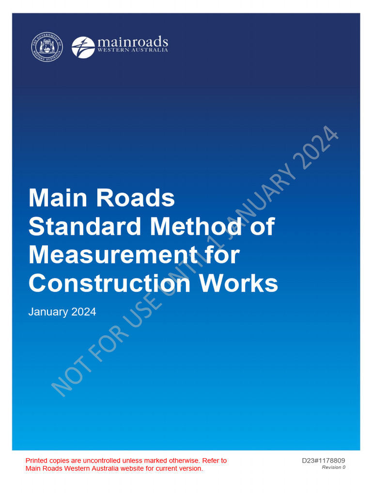 New Standard Method of Measurement SMM For Construction Works January ...