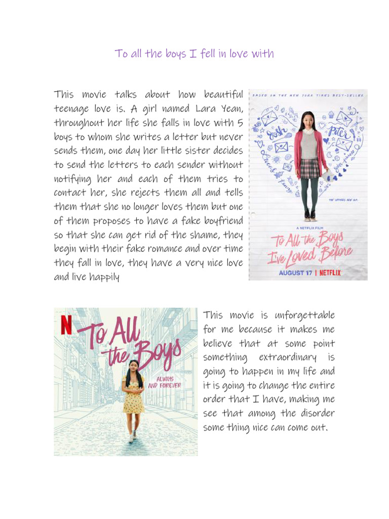 Lara Yean's Love Letters Journey | PDF
