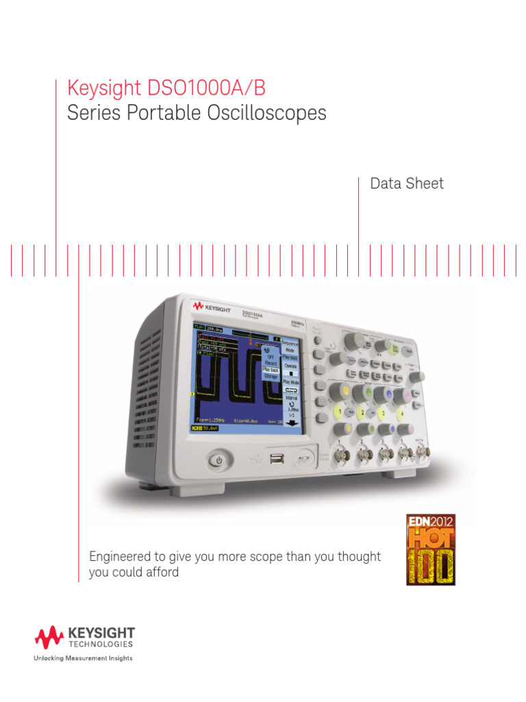 Keysight - Technologies DSO1052B Datasheet | PDF | Usb Flash Drive | Usb