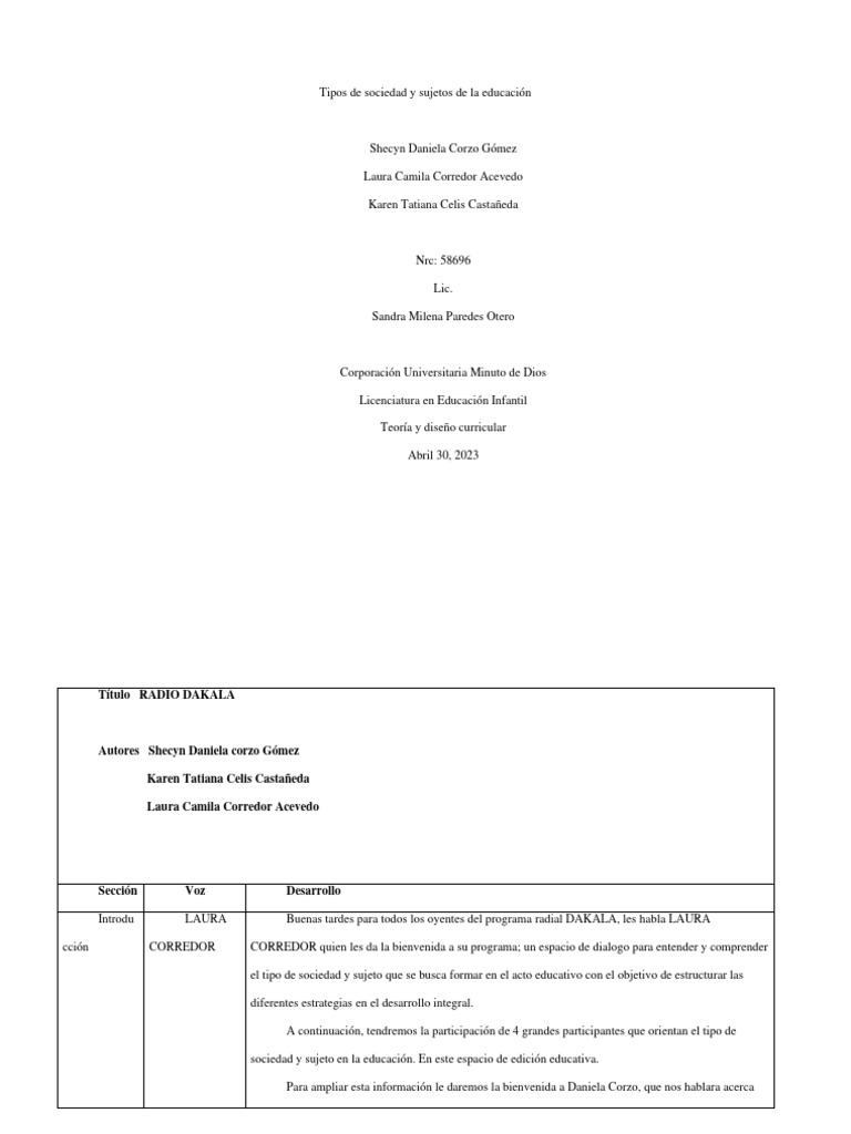Guion Currículum Poscat | PDF | Plan de estudios | Aprendizaje