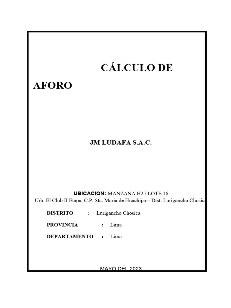 AFORO | PDF