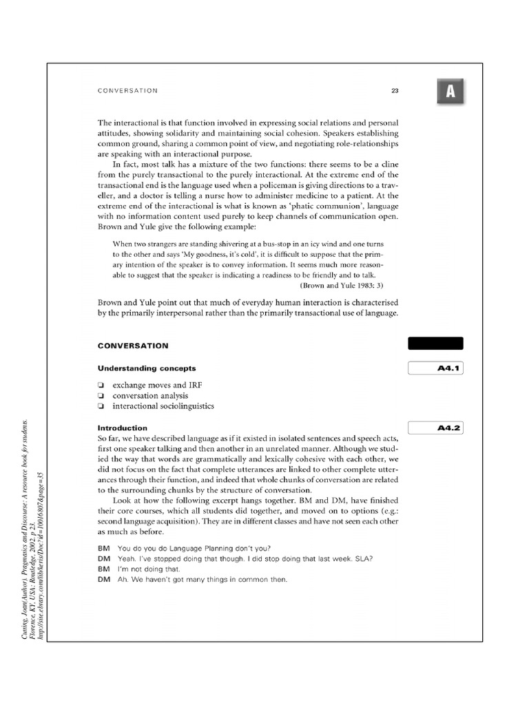 Cutting Conversation | PDF