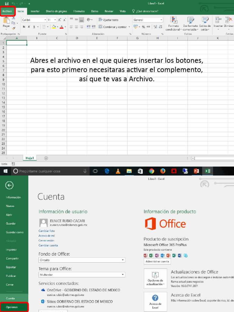 Guía para Insertar Botones en Excel | PDF | Ventana (informática) | Informática